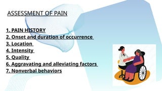 pain assessment.pptx non pharmacological | PPTX | Digestive Disorders | Diseases and Conditions