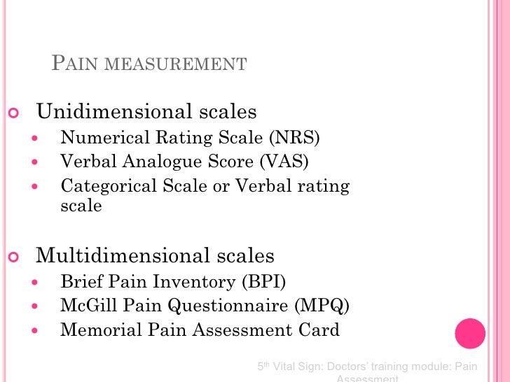 Pain assessment hcm