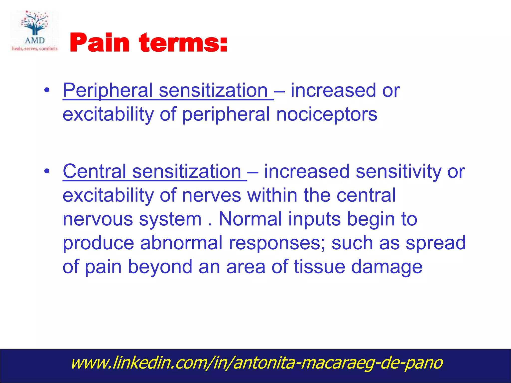 Basics of Pain Physiology | PPT