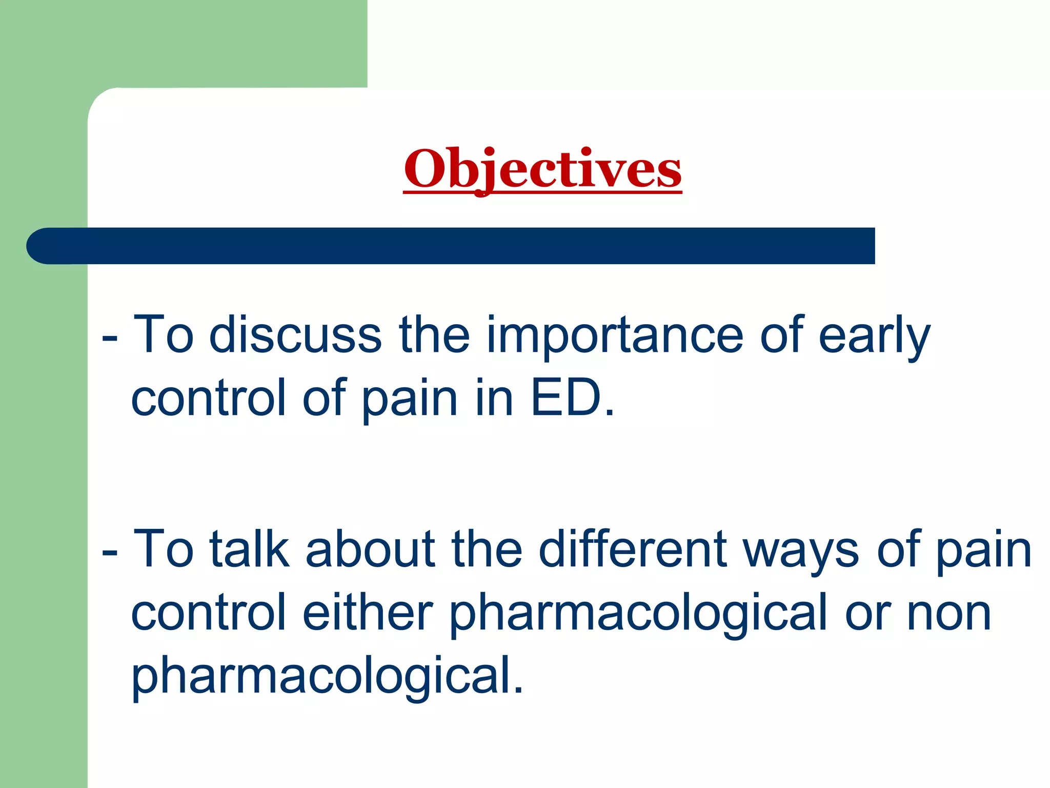 Pain control in Emergency Department | PDF