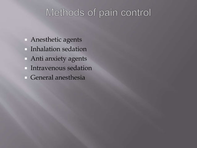 Pain control in operative dentistry | PPTX