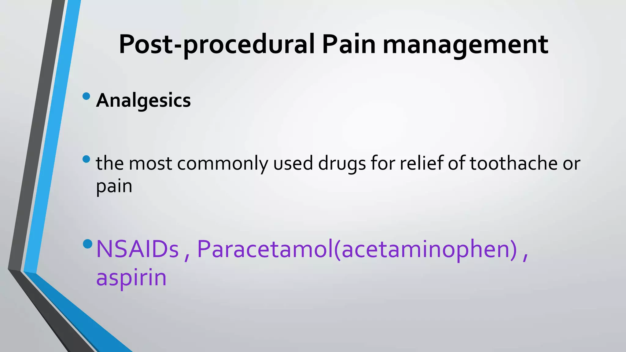 Pain control in oral surgery | PPTX