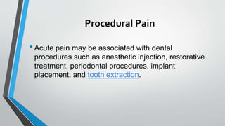 Pain control in oral surgery | PPTX
