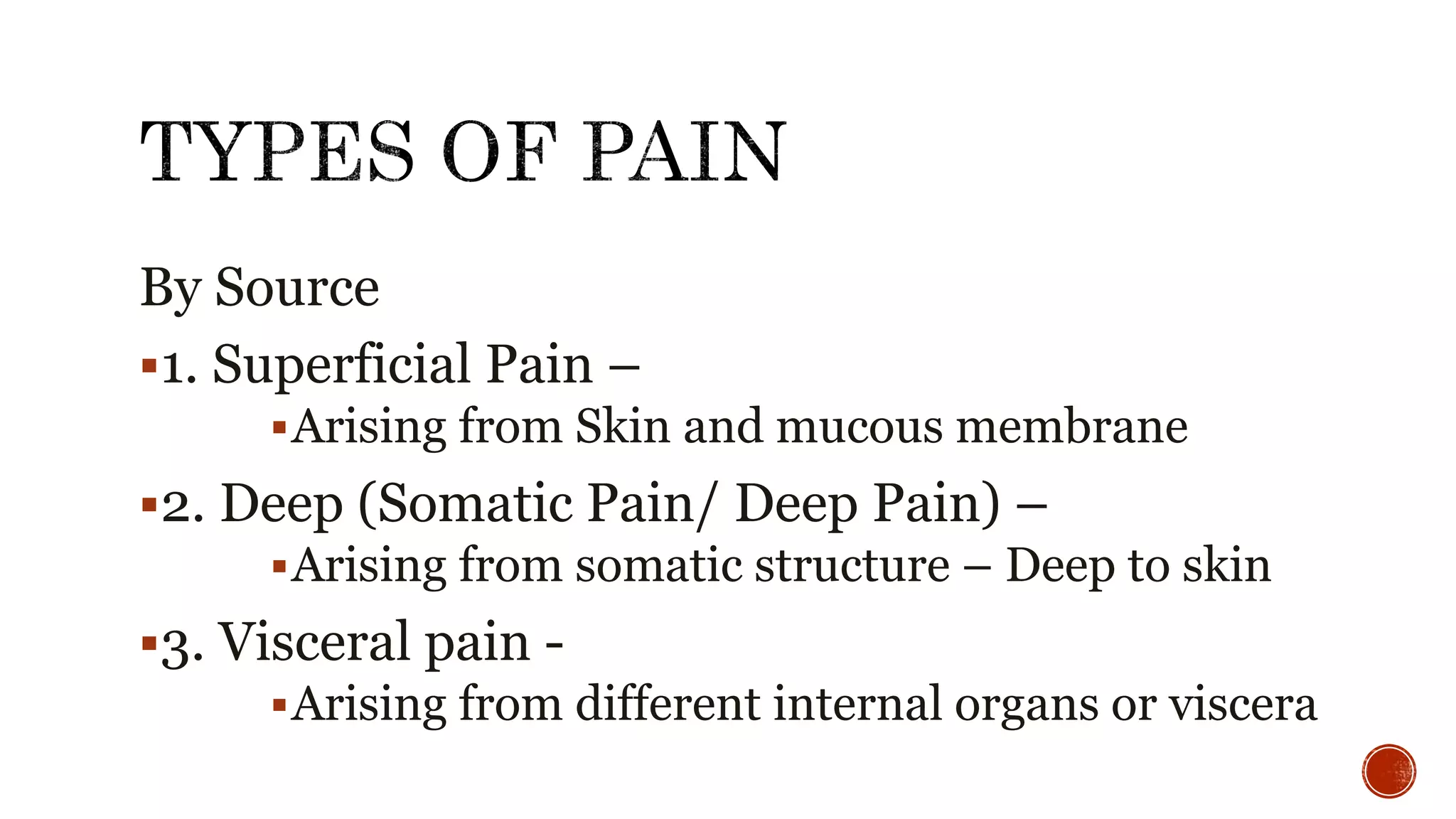 Physiology of Pain – Somatic, Visceral and referred reflexes | PPTX