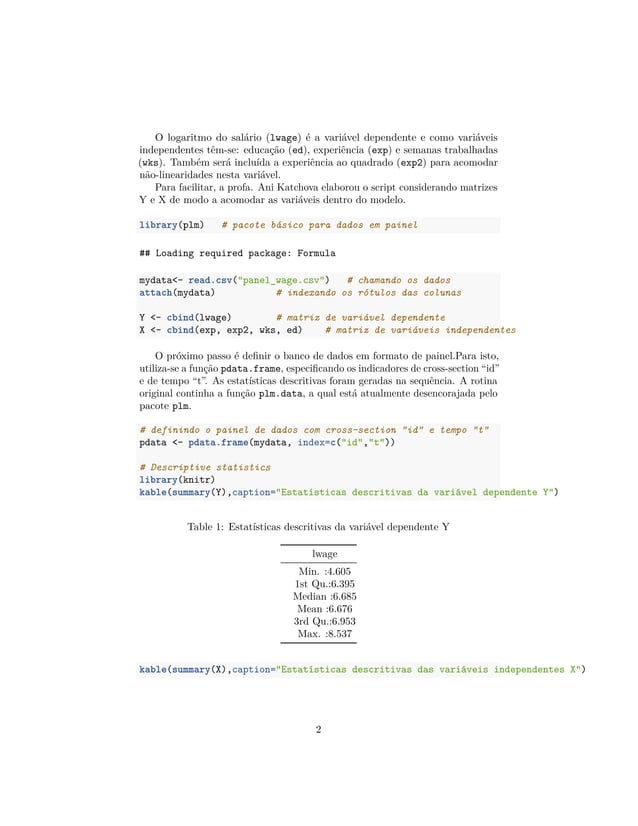 Econometria aplicada com dados em painel | PDF