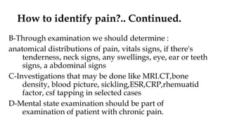 Pain from psychiatric point of view | PPTX