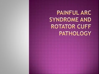Painful arc syndrome | PPTX