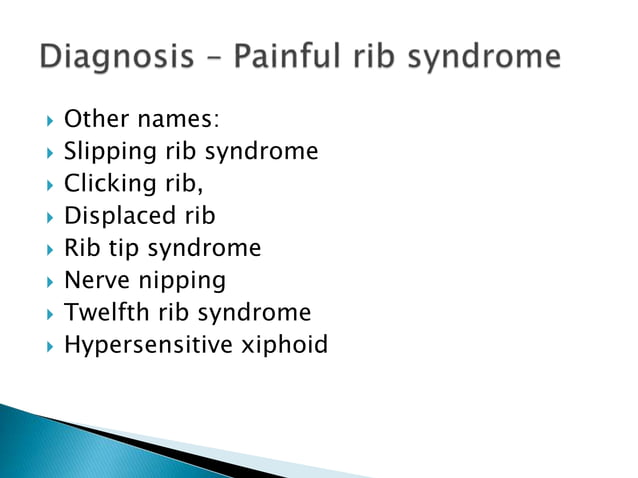 Painful rib syndrome latest | PPT