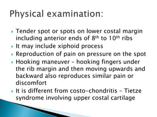 Painful rib syndrome latest | PPTX | Death, Injury, or Military ...