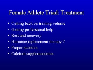 Female Athlete Triad Treatment