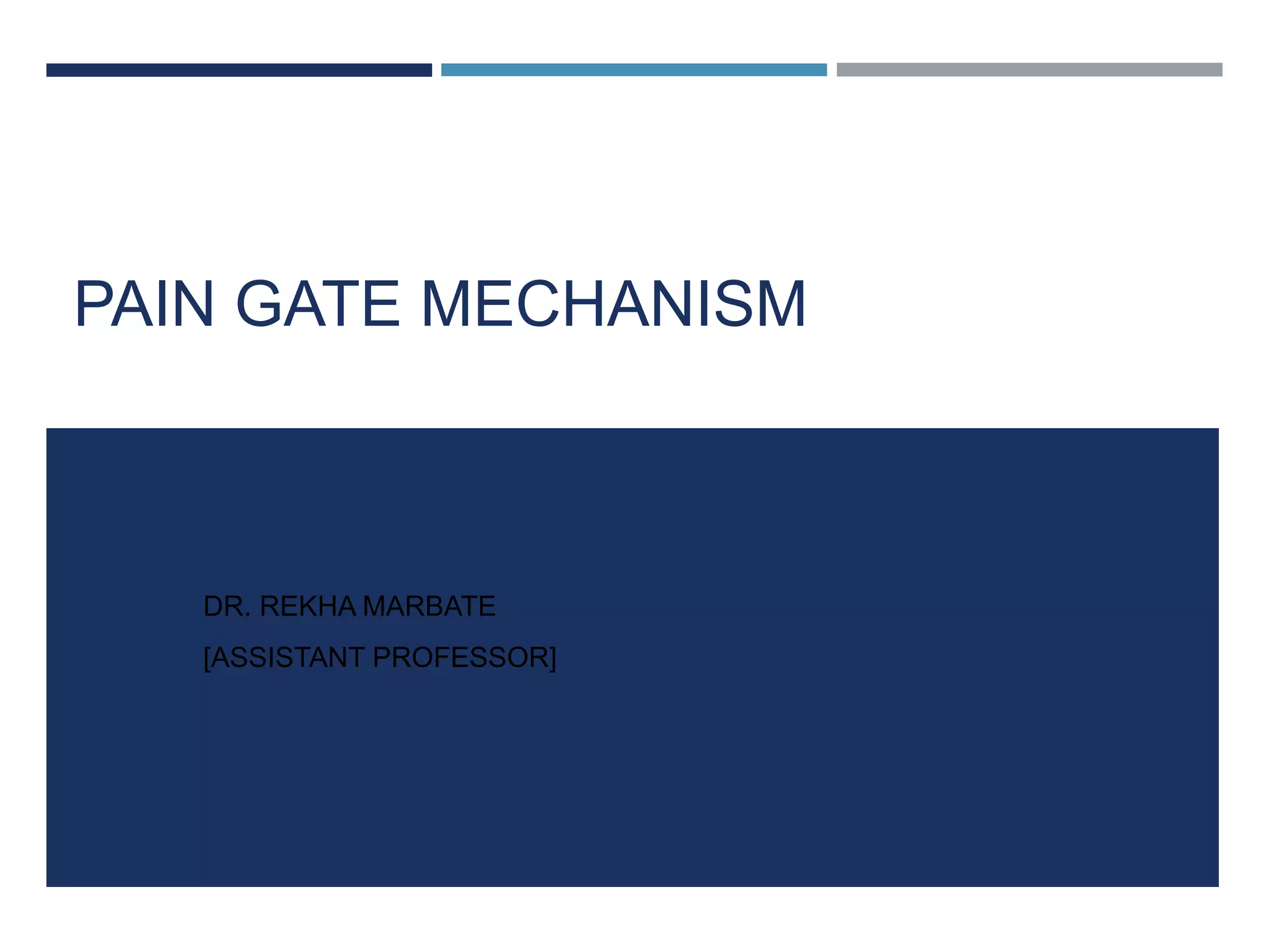 Pain gate theory | PPTX