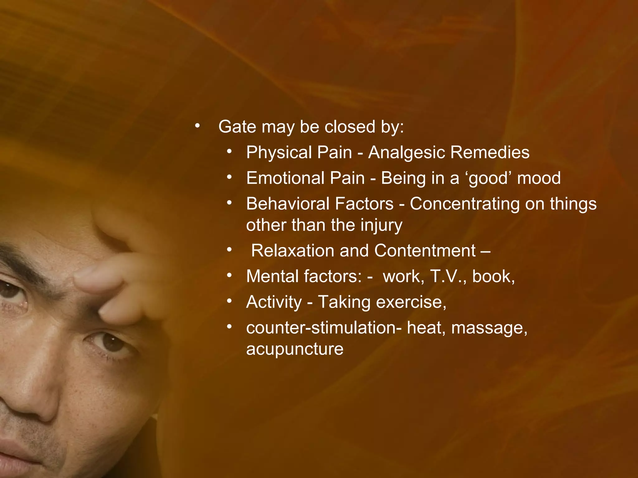 Pain gate theory | PPT
