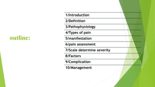 Pain in Pediatric.nursing management pttx | PPTX