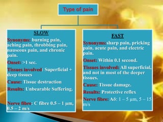 Pain and its pathways.Dr Ayesha Taha | PPTX