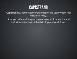 Painless Deployment with Capistrano | PPT