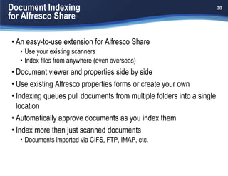 Painless Document Scanning and Indexing with Alfresco | PPT