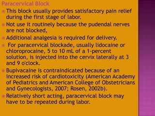Paracervical Block During Labor