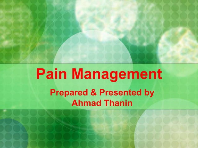 Pain management | PPTX