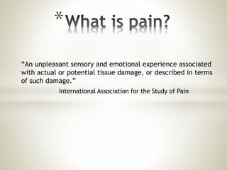 Pain management. | PPTX