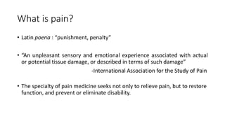 Pain management | PPTX