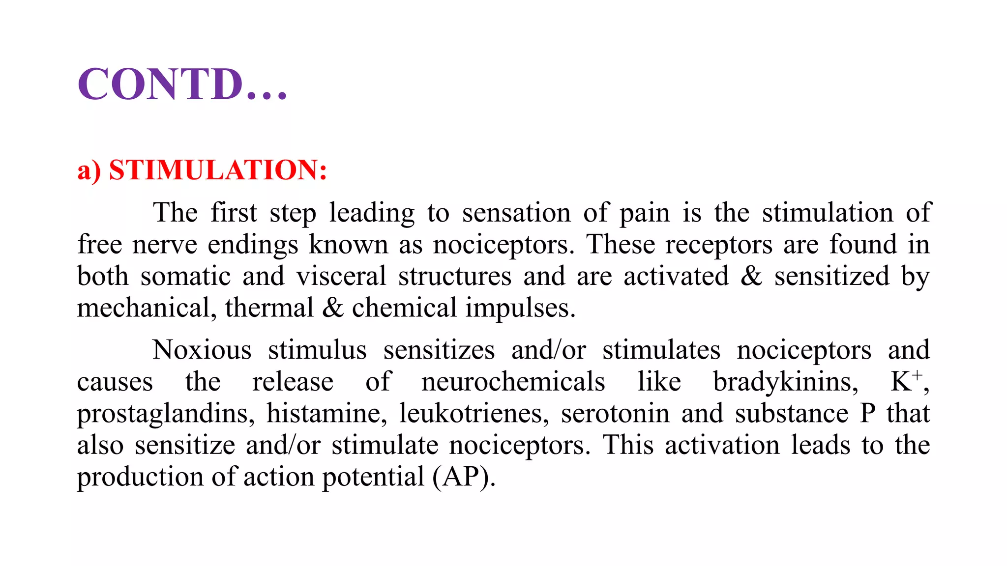 Pain pathways & Pain management for Pharm.D | PPTX