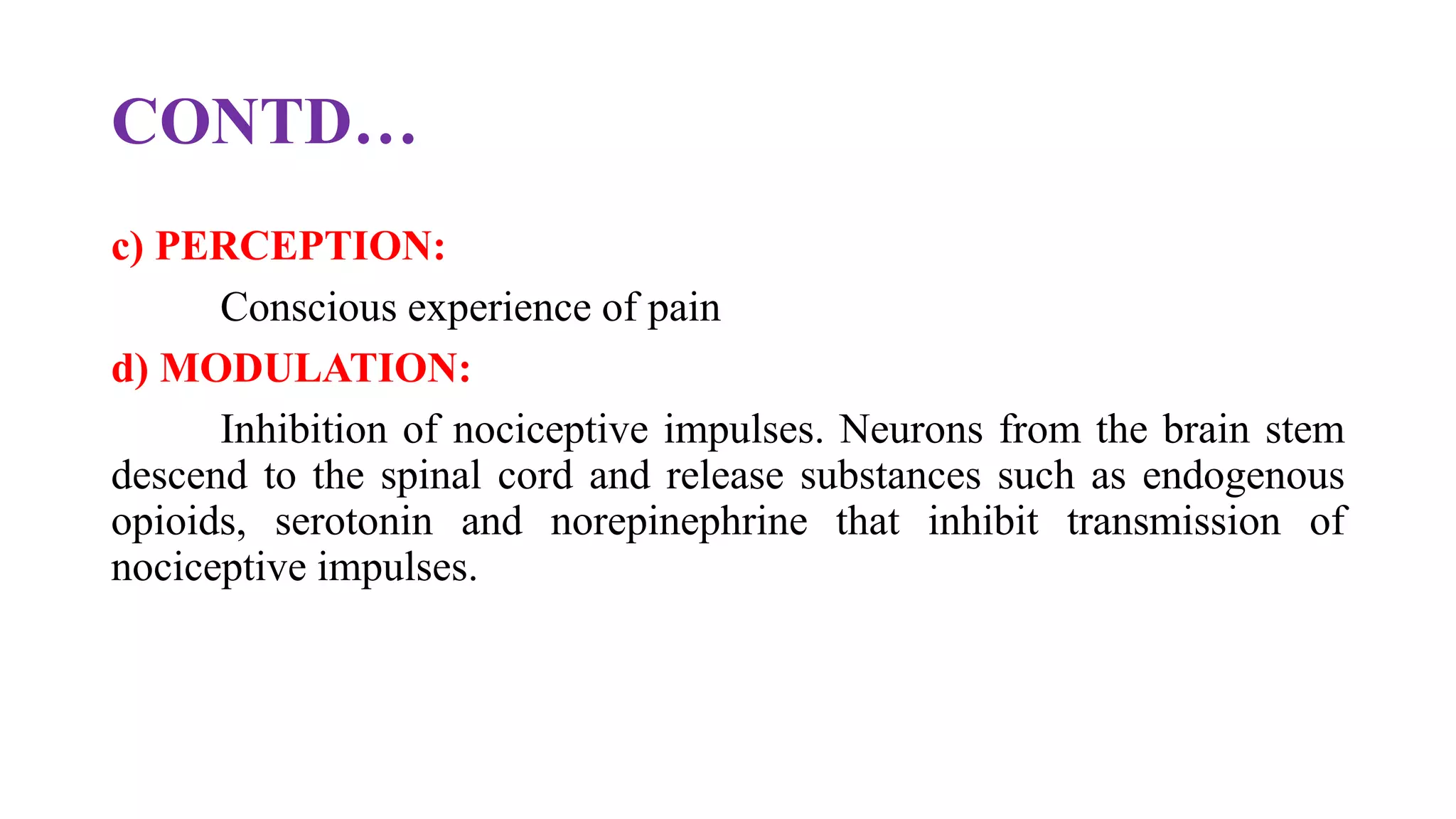 Pain pathways & Pain management for Pharm.D | PPTX