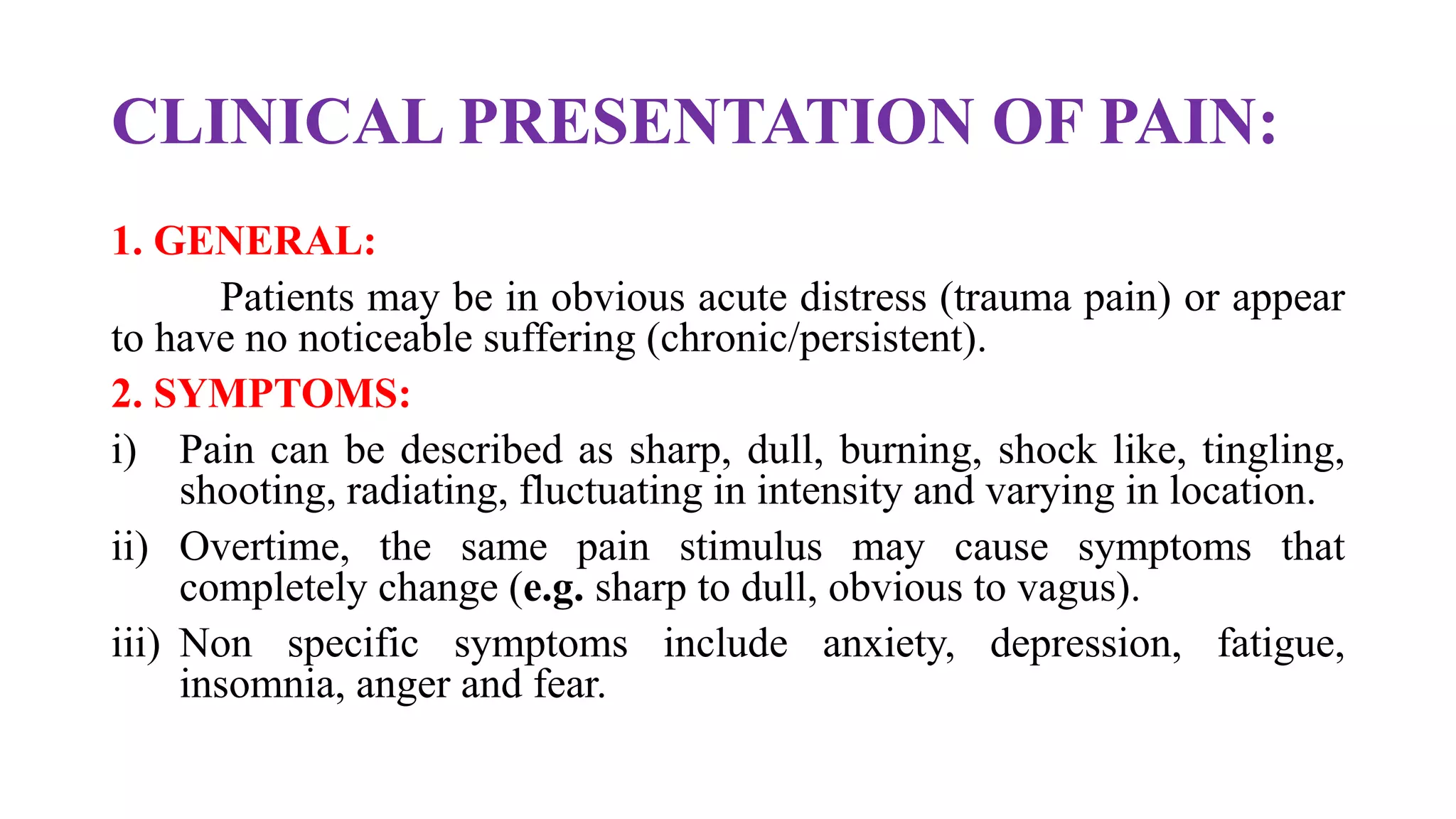 Pain pathways & Pain management for Pharm.D | PPTX