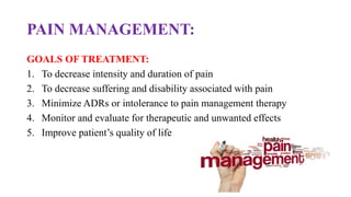 Pain pathways & Pain management for Pharm.D | PPTX