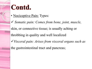 Pain Management: Physiology of Pain, Pain Management | PDF