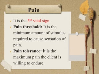 Pain Management: Physiology of Pain, Pain Management | PDF