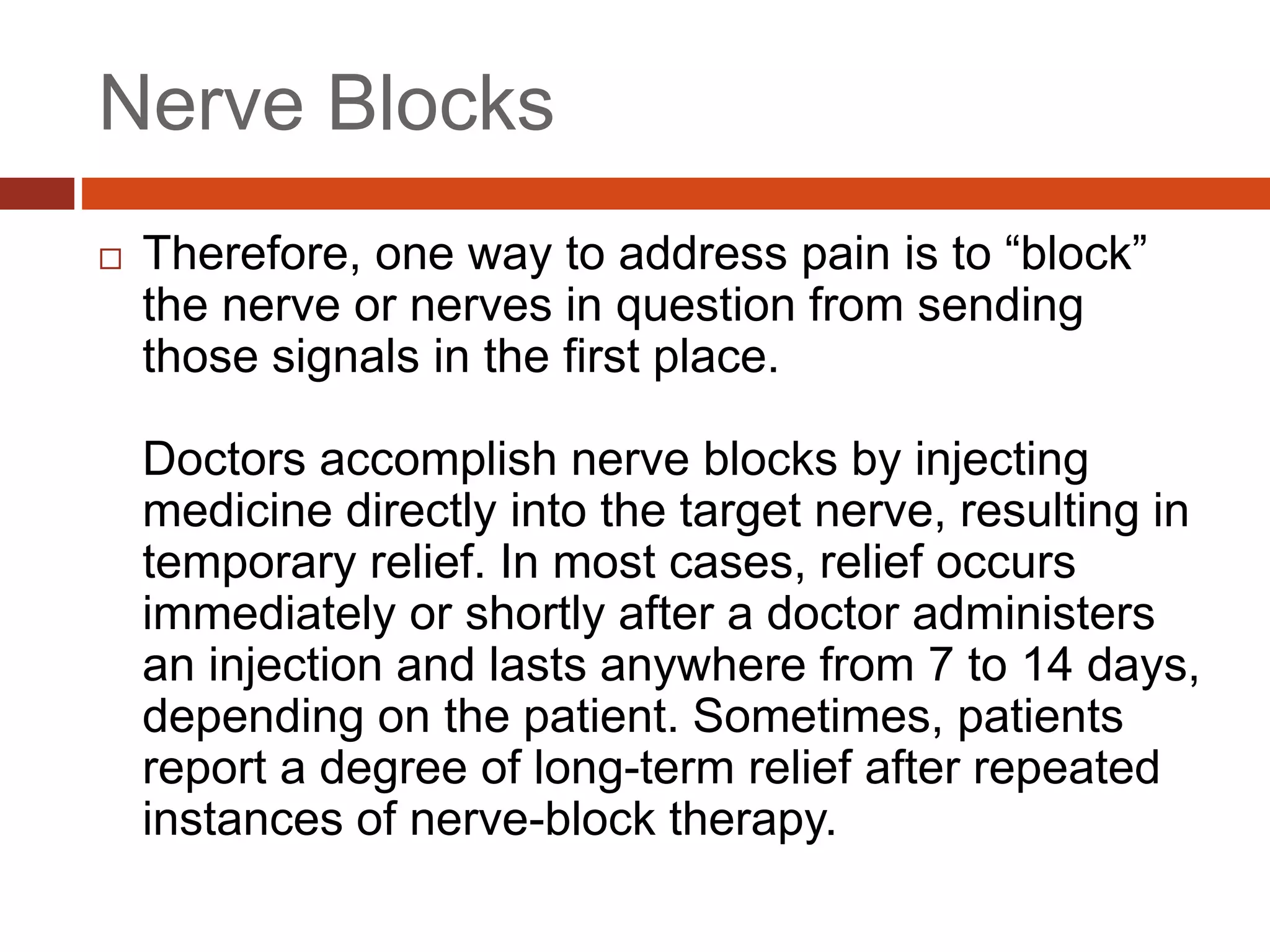 Pain Management - Nerve Blocks | PPTX