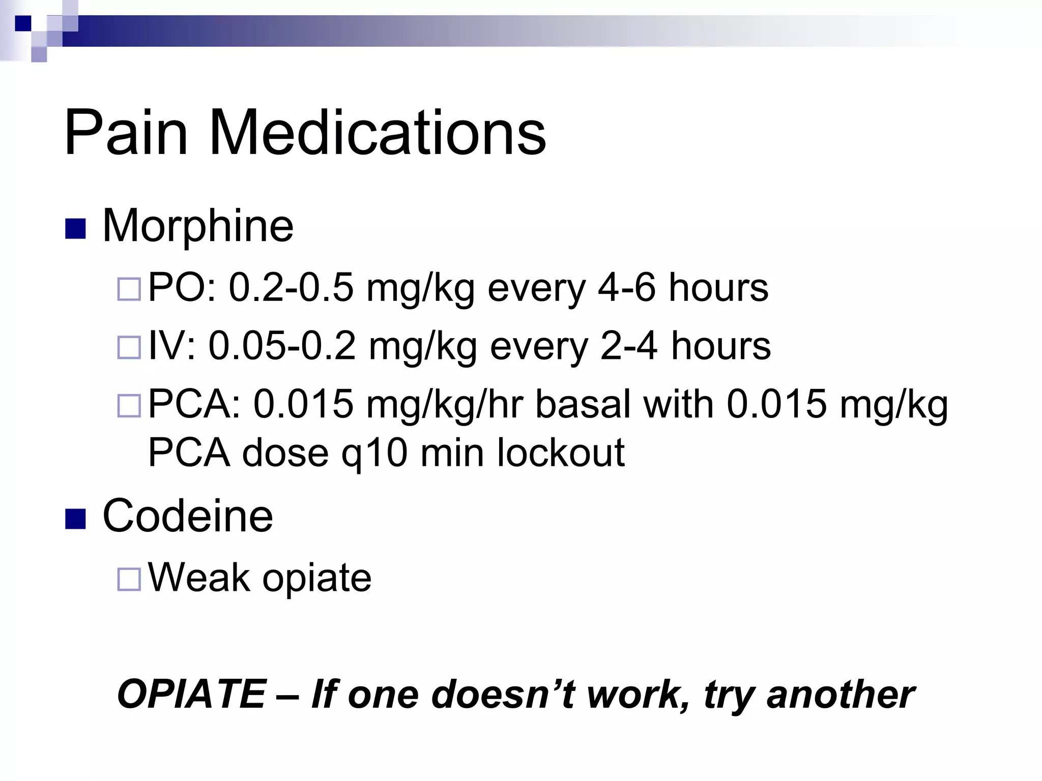 Pain management in children | PPTX