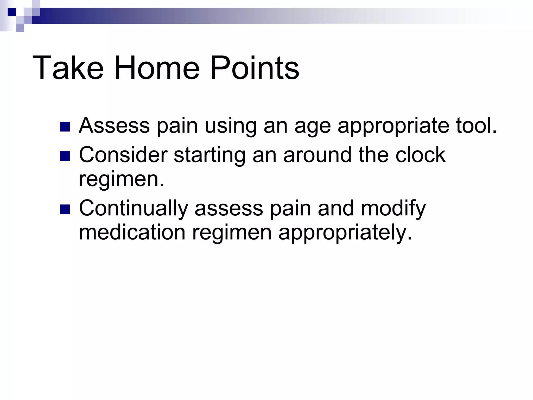 Pain management in children | PPTX