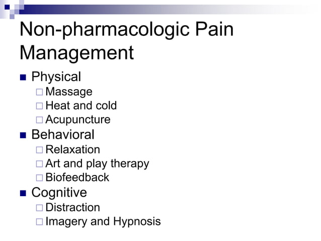 Pain management in children | PPTX | Physical Therapy | Wellness