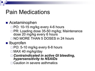 Pain management in children | PPTX