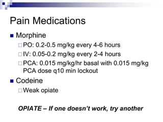 Pain management in children | PPTX
