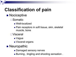 Pain management in children | PPTX