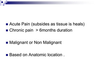Pain management in children | PPTX