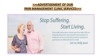 Pain management marketing (Agha khan University Hospital) | PPT
