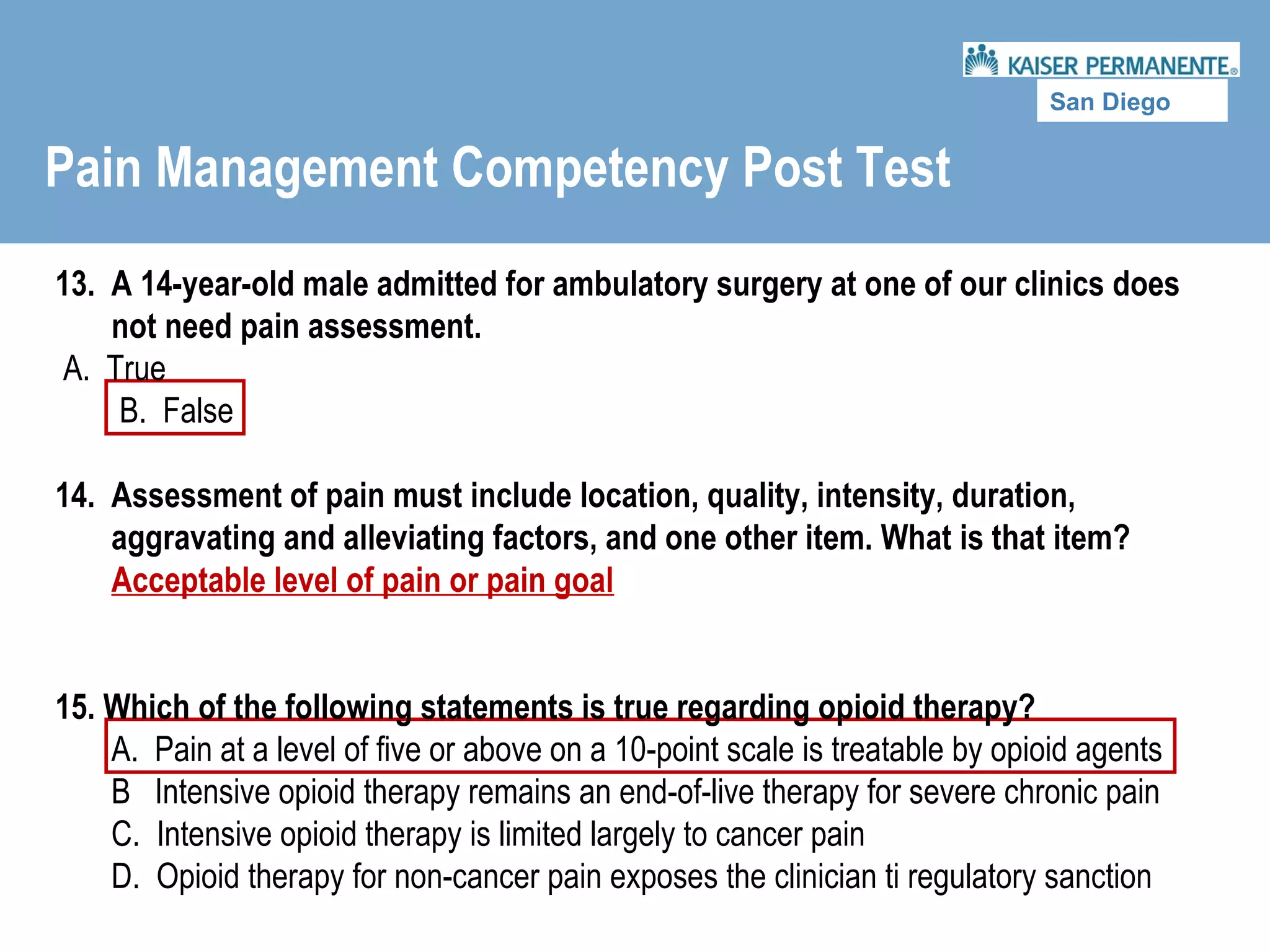 Pain managementcompetency | PPT