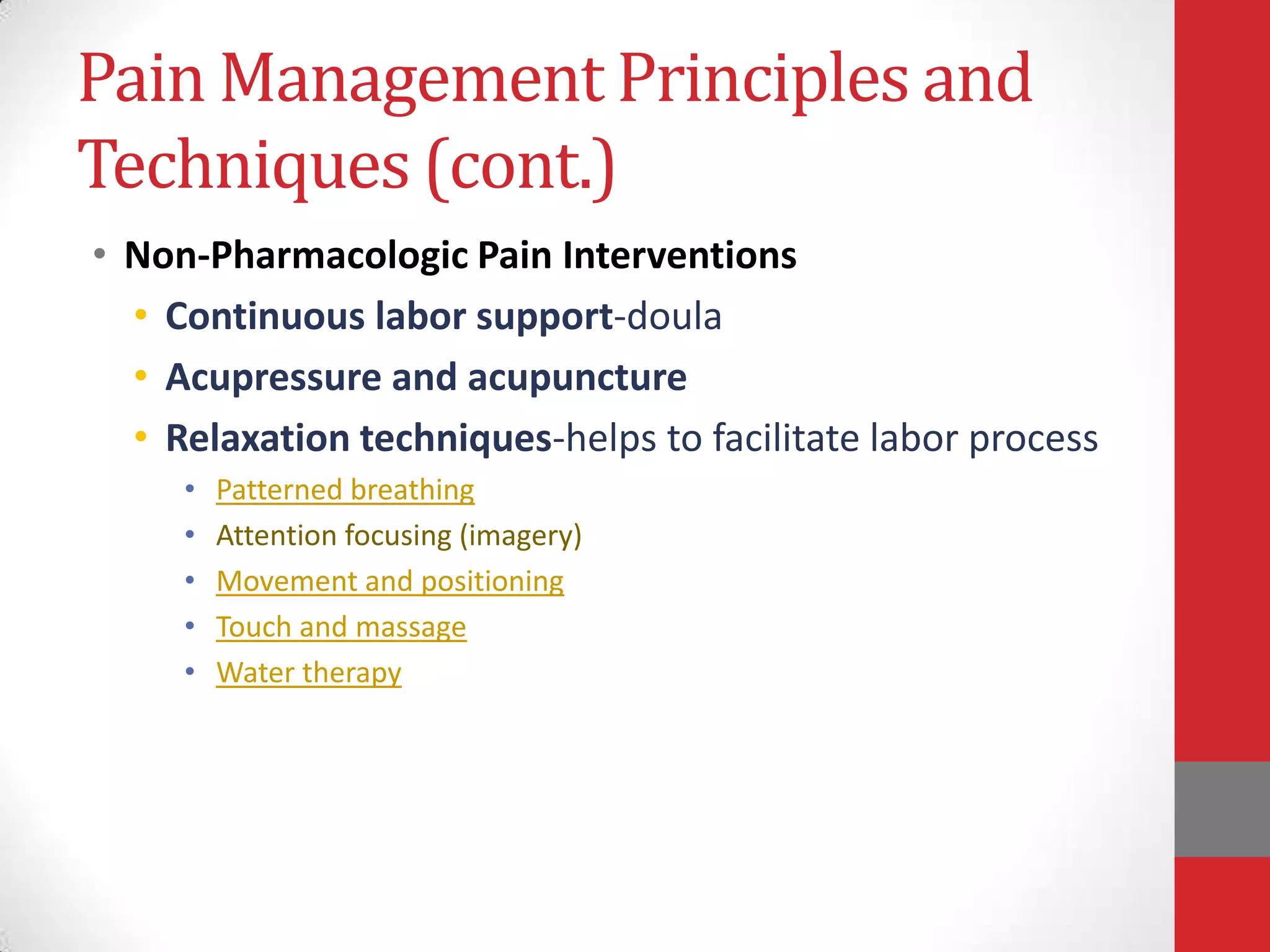 Pain management during labor | PPTX