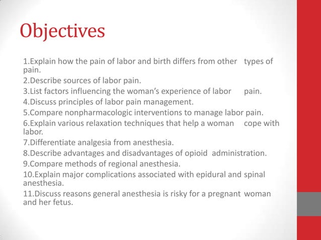 Pain management during labor | PPTX | Pregnancy | Reproductive Health