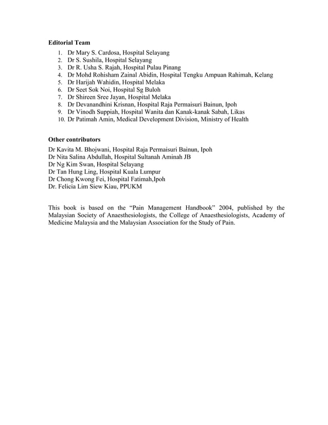 PainManagementHandbook KKM............pdf | First Aid | Injuries