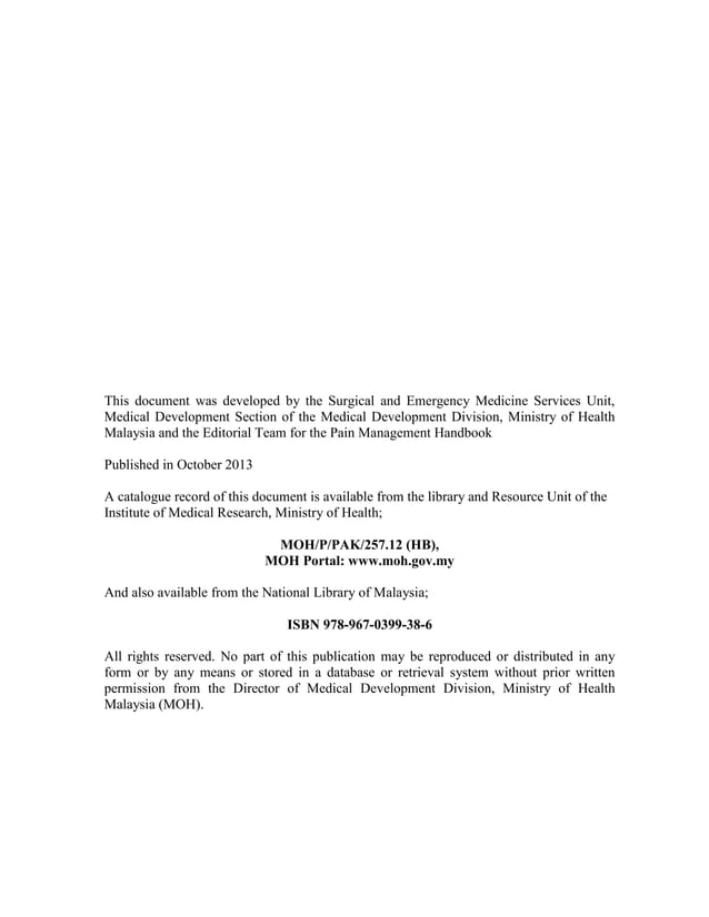 PainManagementHandbook KKM............pdf | First Aid | Injuries