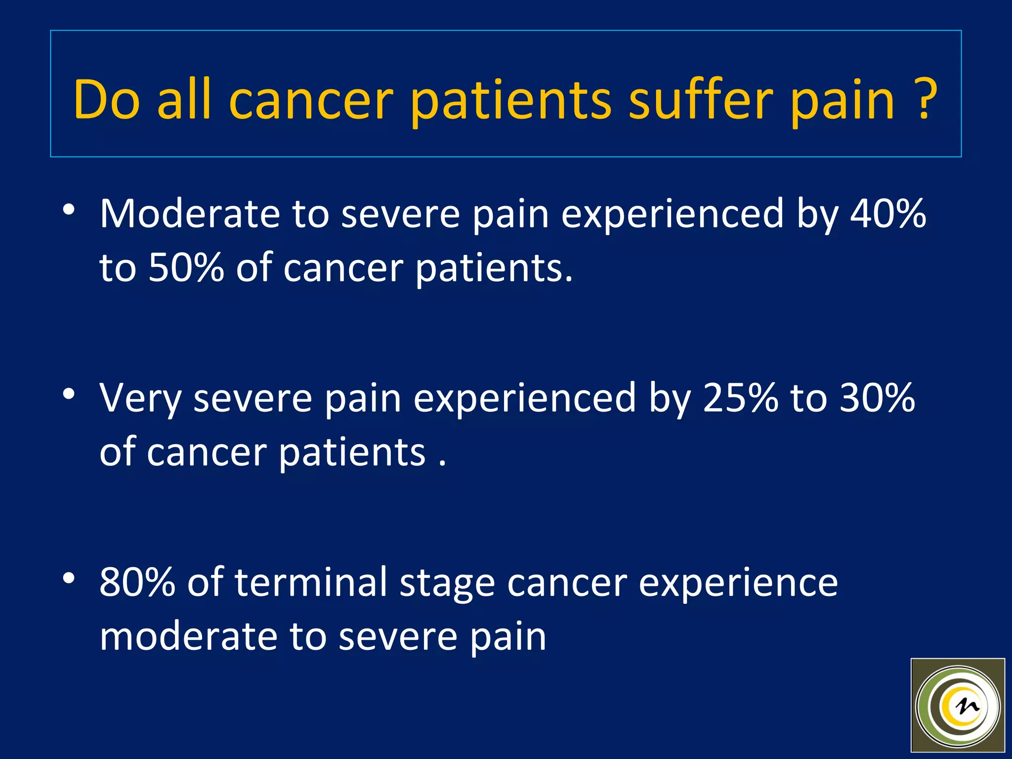 Pain management in cancer patients | PPT