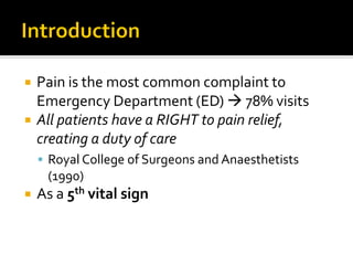 Pain management in emergency | PDF