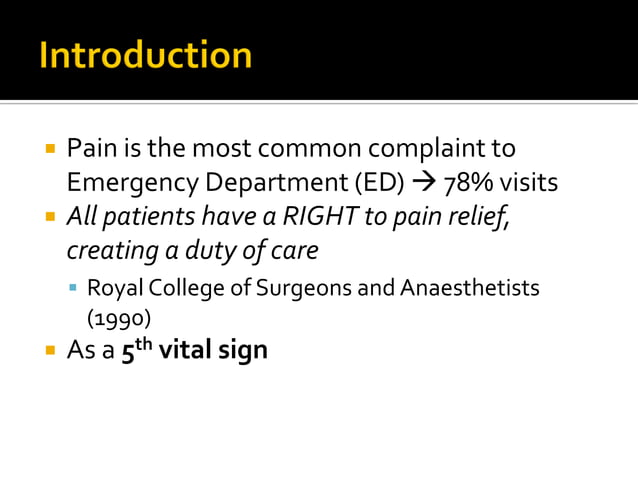 Pain management in emergency | PDF