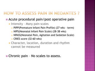 Pain management in neonates | PPTX