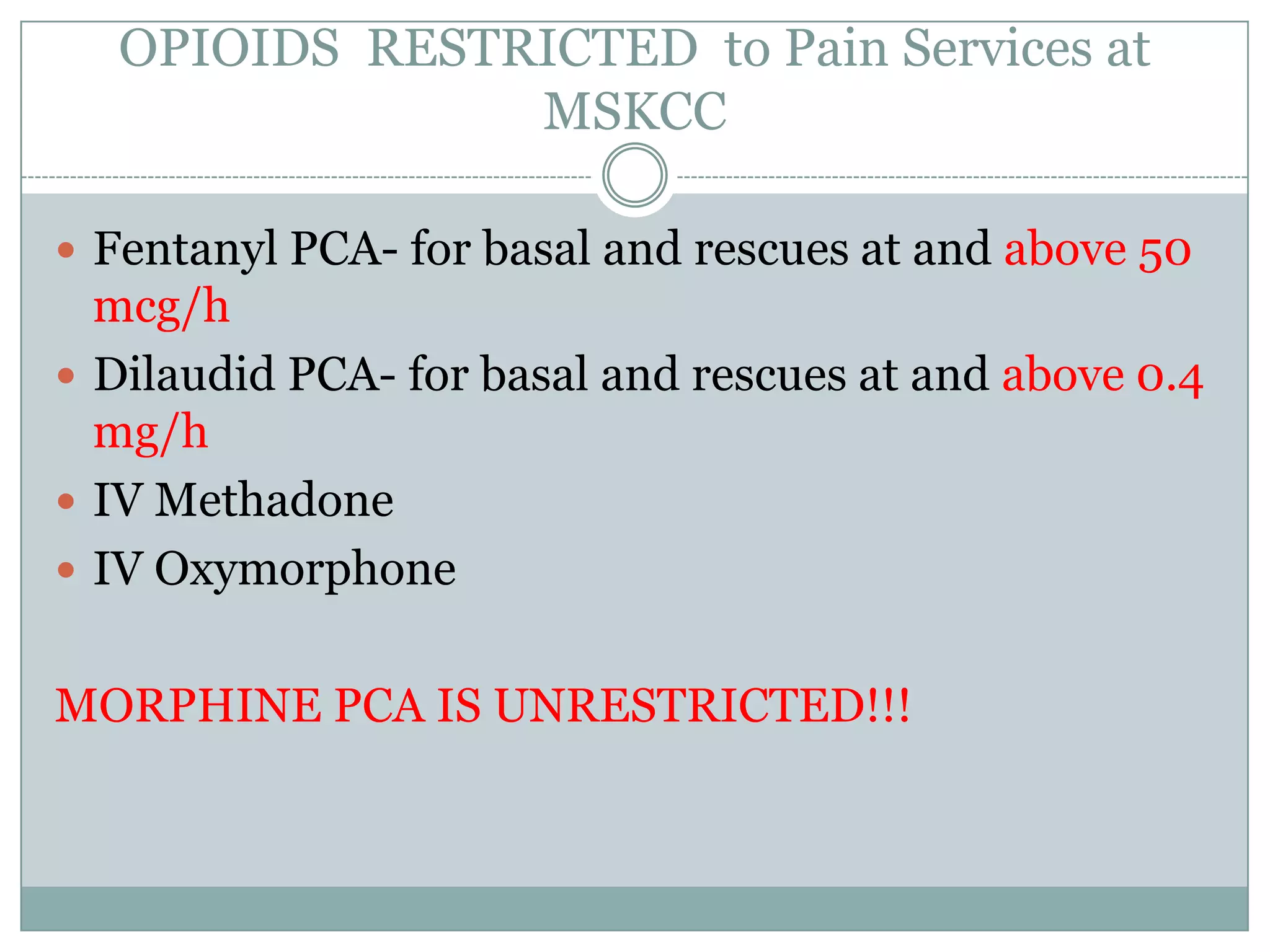 Pain management overview 2013 | PPTX