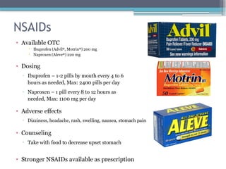 Basic Principles of Pharmacological Pain Management - A presentation by ...